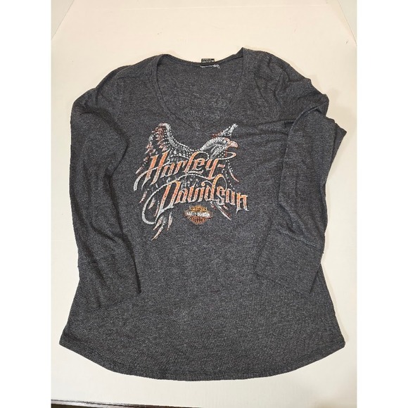 Harley-Davidson | Tops | Harley Davidson Graphic Tee Berts Black Widow ...